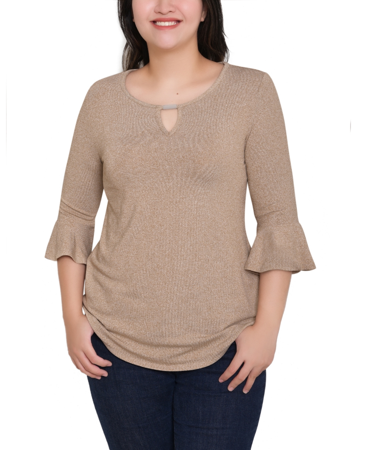 Click here for Ny Collection Womens 3/4 Bell Sleeve Pullover Top... prices