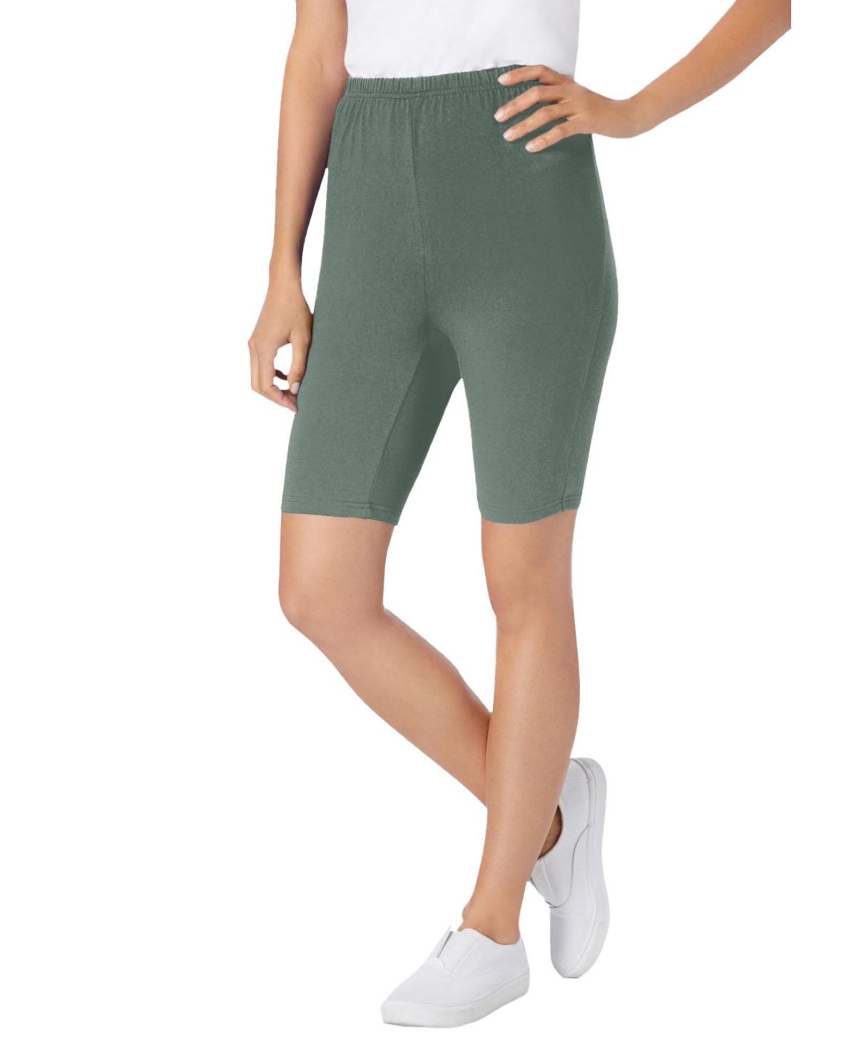 Click here for Woman Within Plus Size Within Stretch Cotton Bike... prices