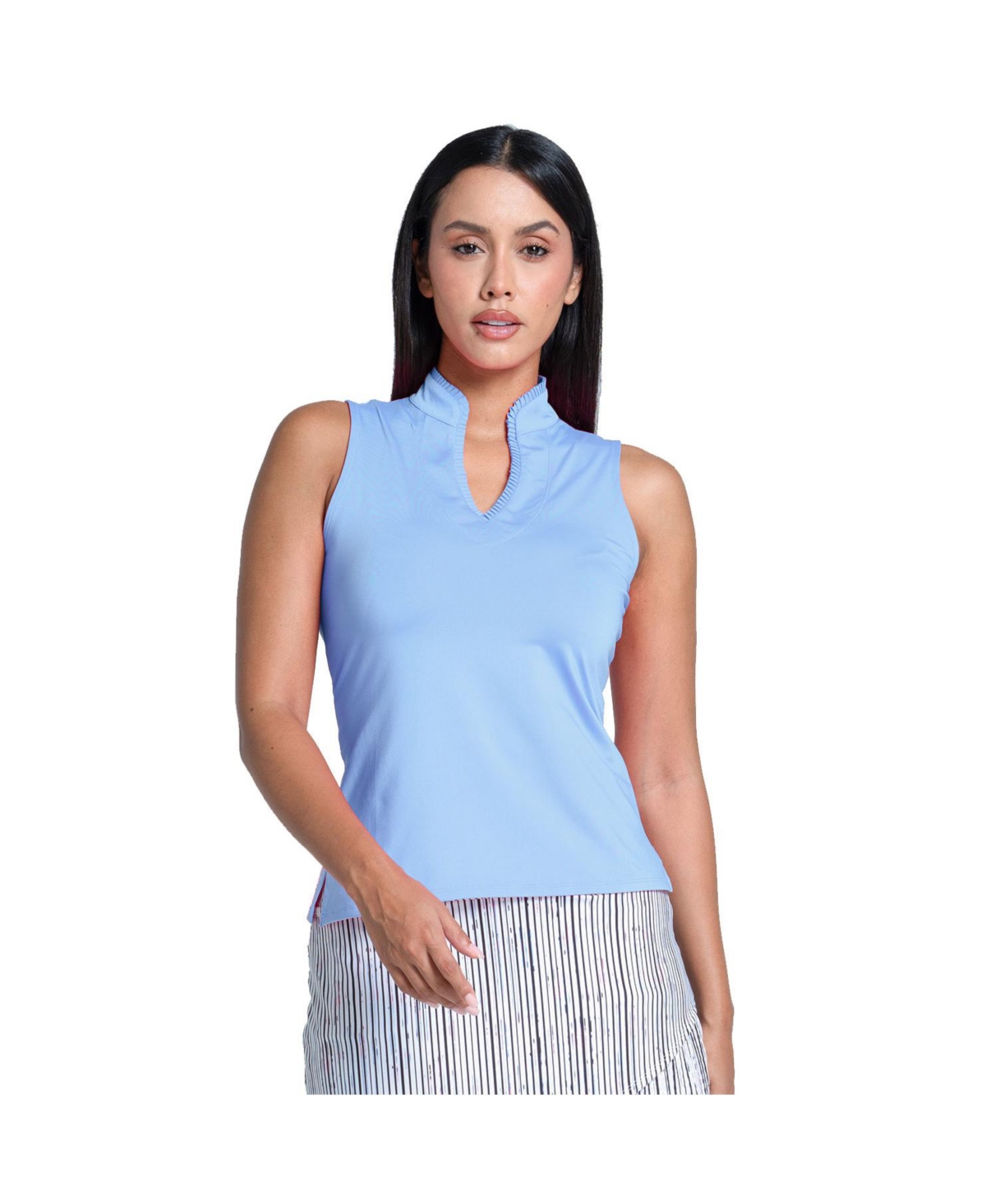 Click here for Lucky In Love Pleated Placket Sleeveless Womens Go... prices