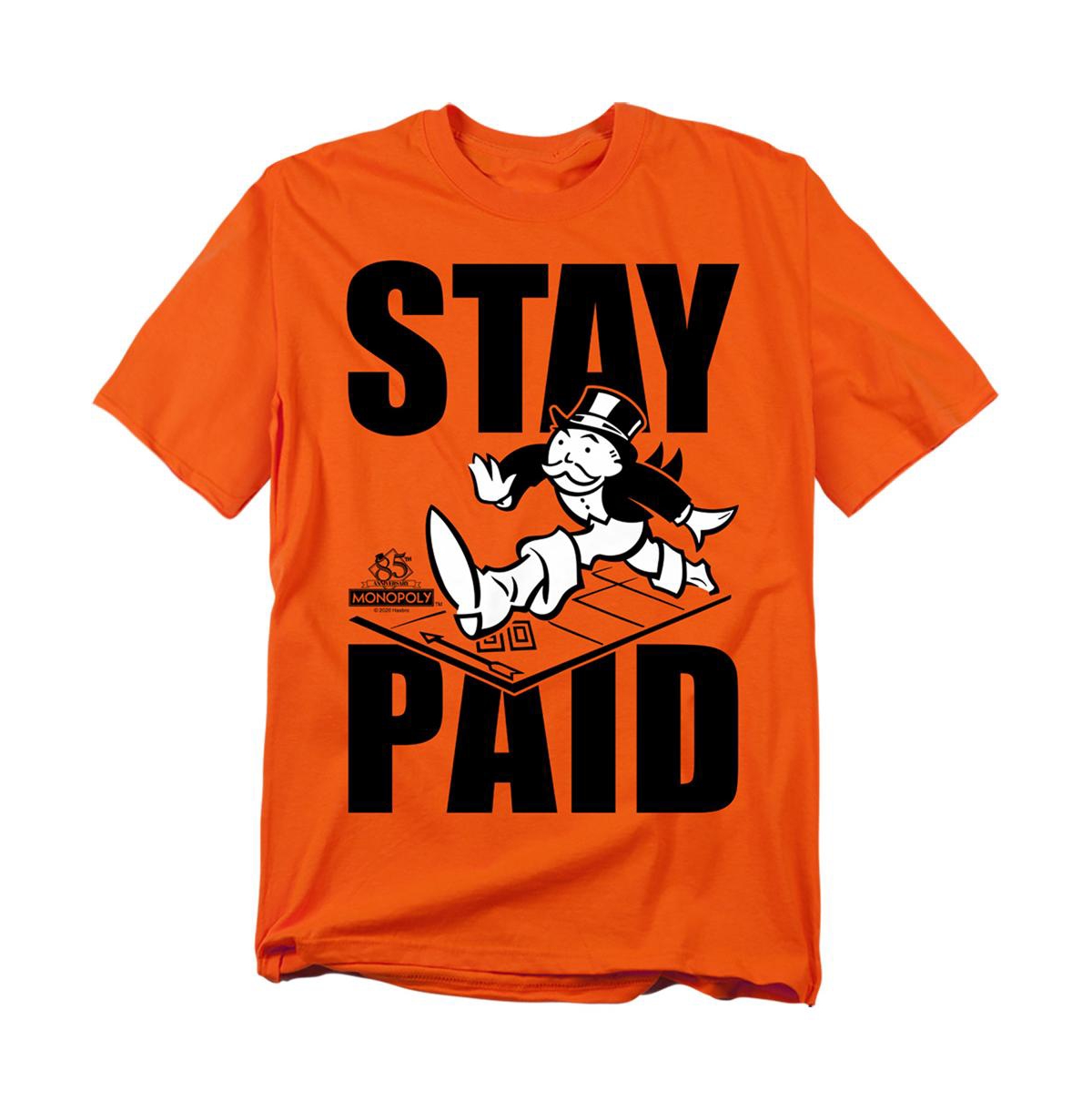 Click here for Logovision Mens Monopoly Stay Paid T Shirt - Orang... prices
