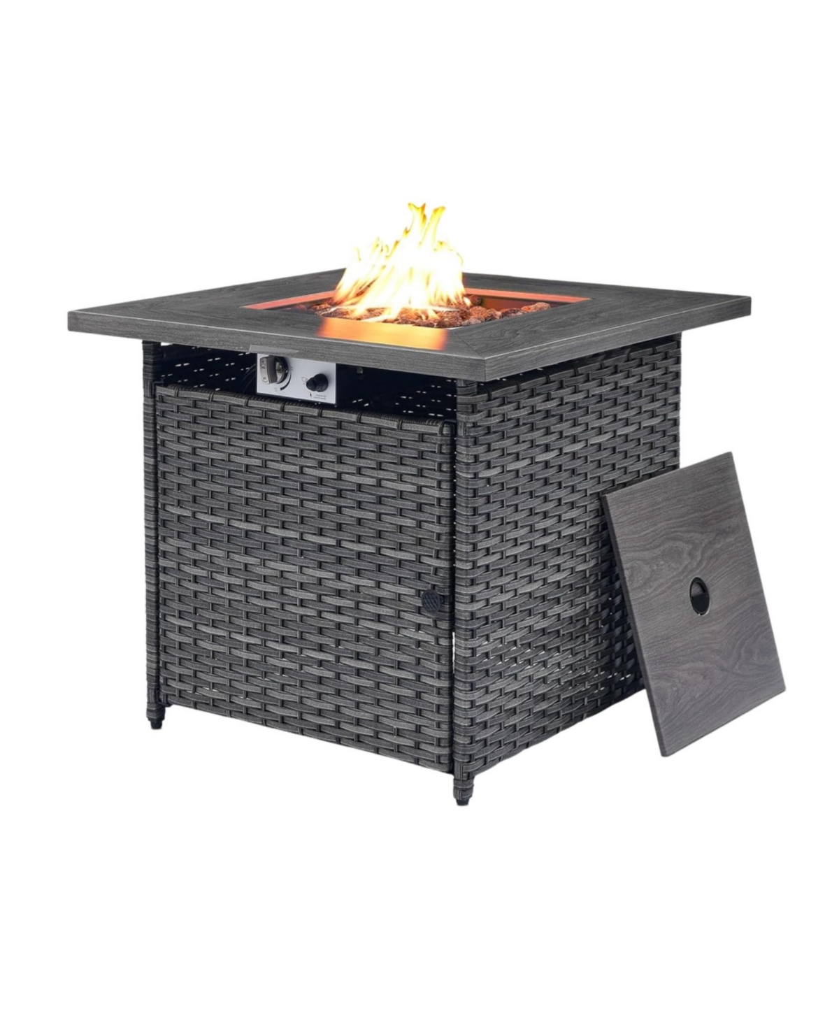Click here for Gymojoy Brown/Gray Wicker Outdoor Rectangular 50 0... prices