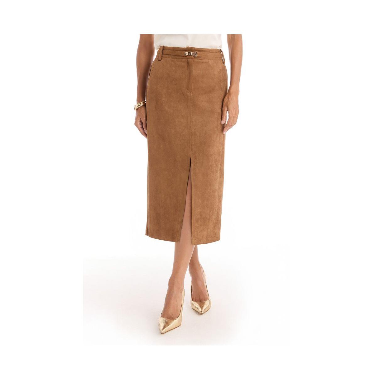 Click here for The Noli Shop Womens Kendra Sueded Midi Skirt - Co... prices