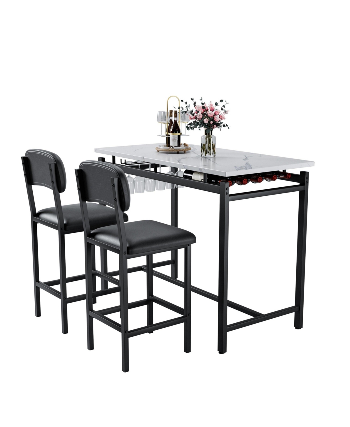 Click here for Casainc 3 Piece Dining Table Set with 2 Upholstere... prices
