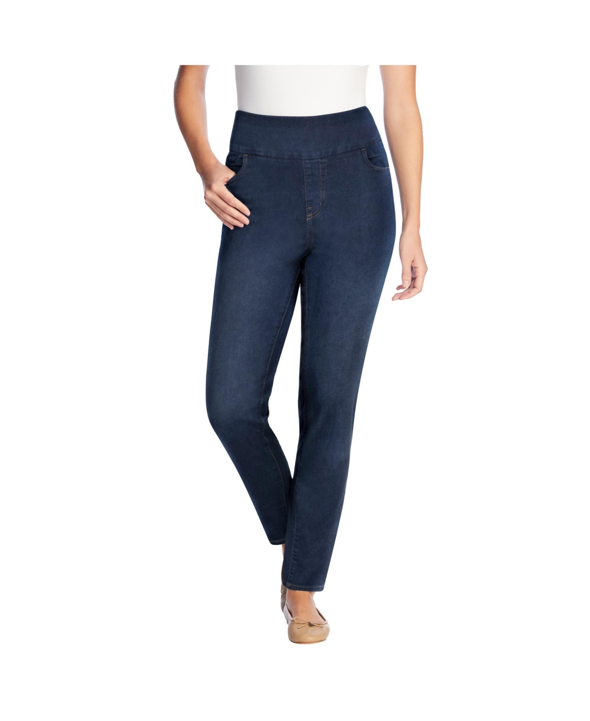 Click here for Woman Within Womens Within Tall Flex-Fit Pull-On S... prices