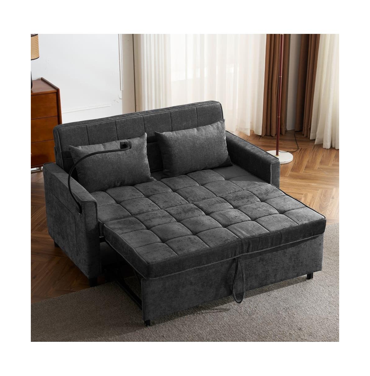 Click here for Maison Boucle 56.9 Pull-Out Sleeper Sofa with Usb... prices