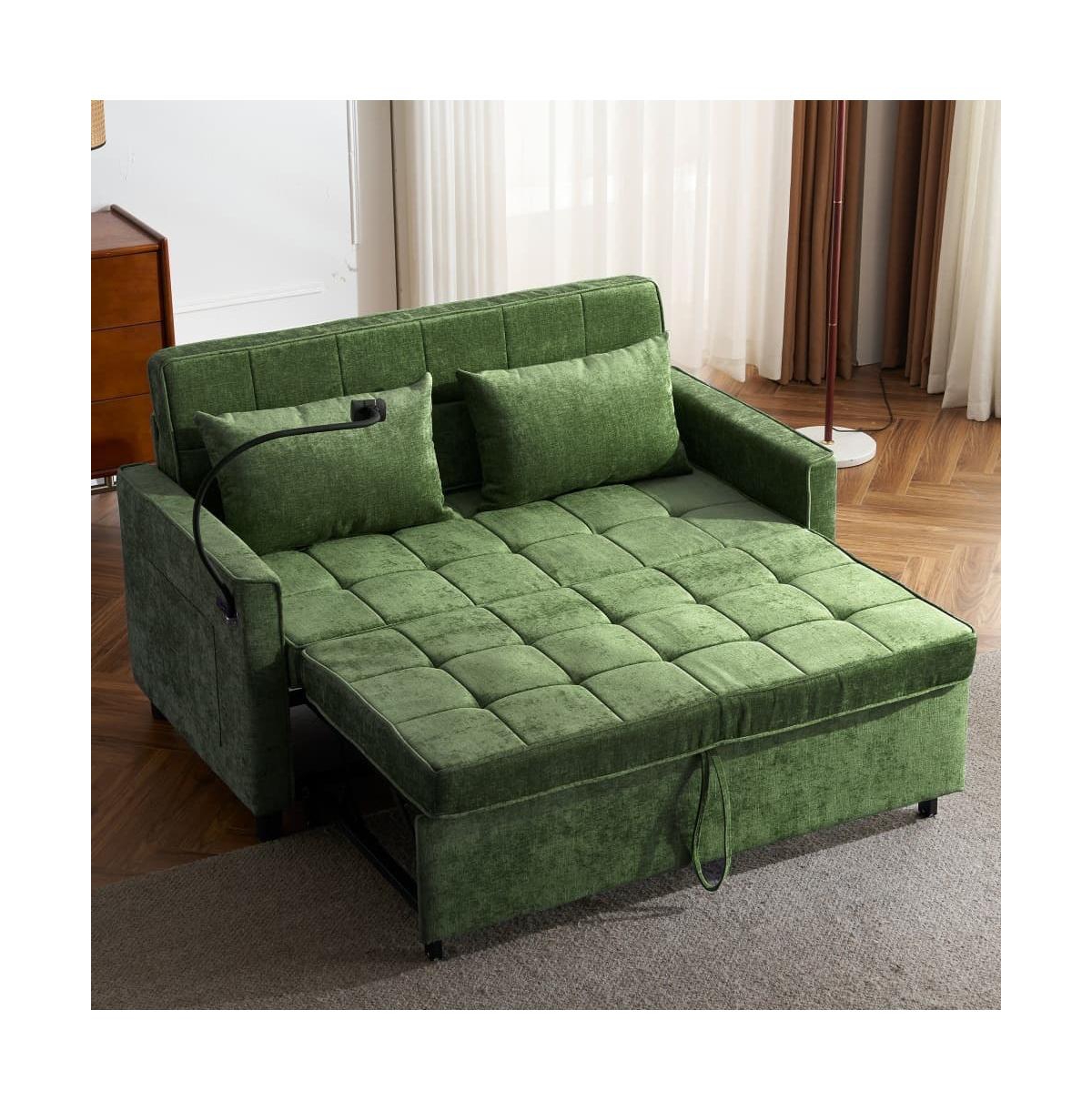 Click here for Maison Boucle 56.9 Pull-Out Sleeper Sofa with Usb... prices