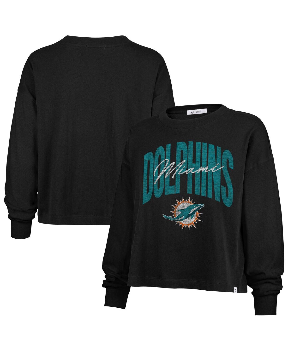 Click here for 47 Brand Womens Black Miami Dolphins Muse Sydney L... prices