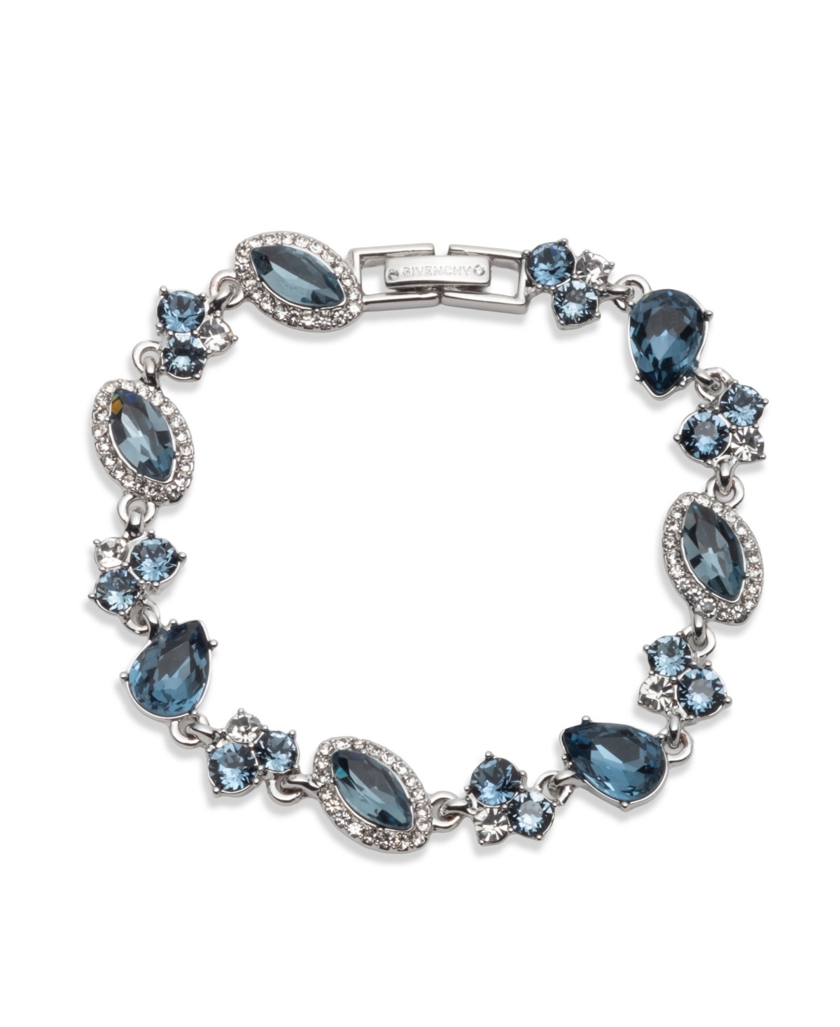 Click here for Givenchy Foldover Crystal Stone Flex Bracelet - Me... prices