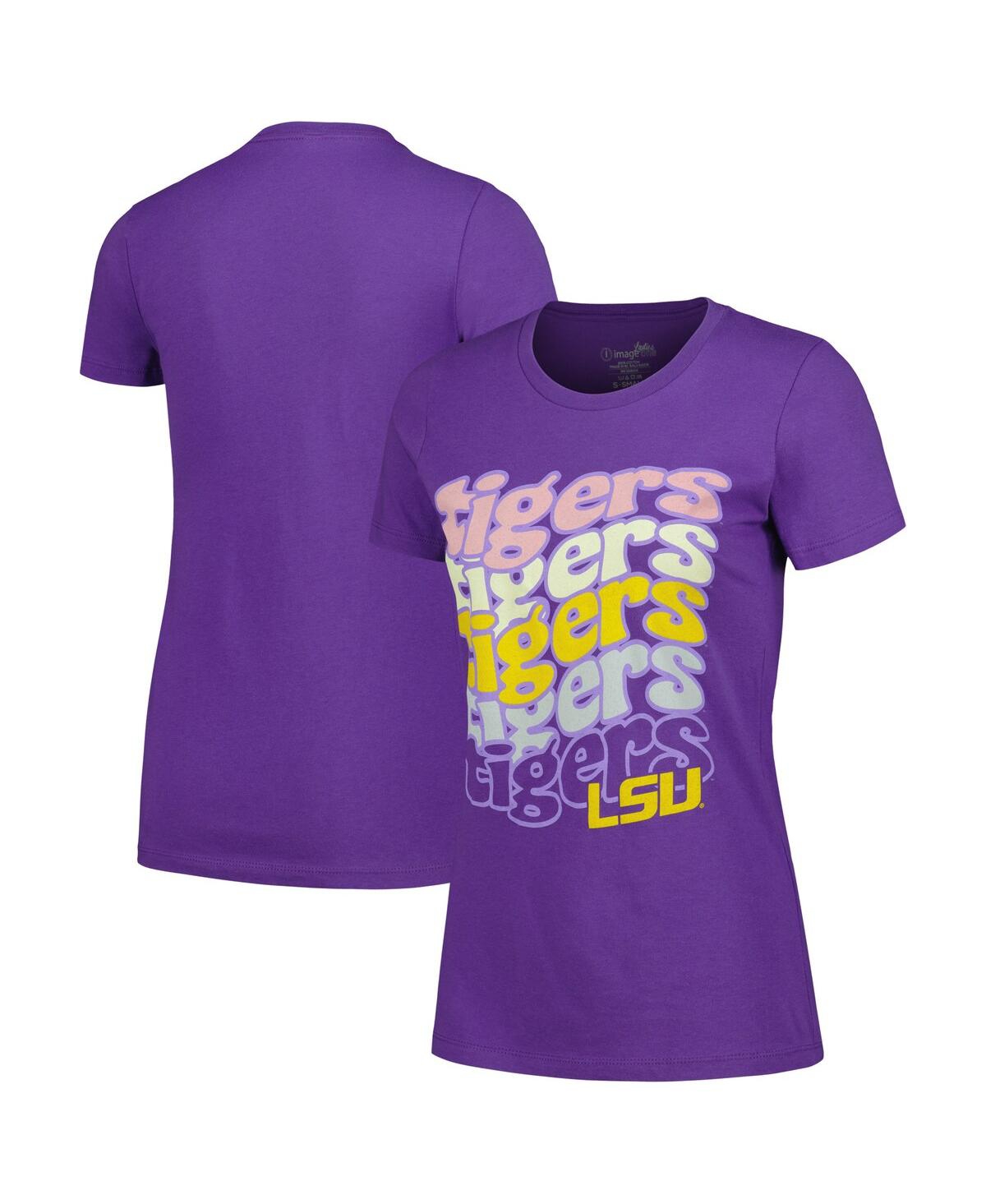Click here for Image One Womens Purple Lsu Tigers Repeat Slogan B... prices