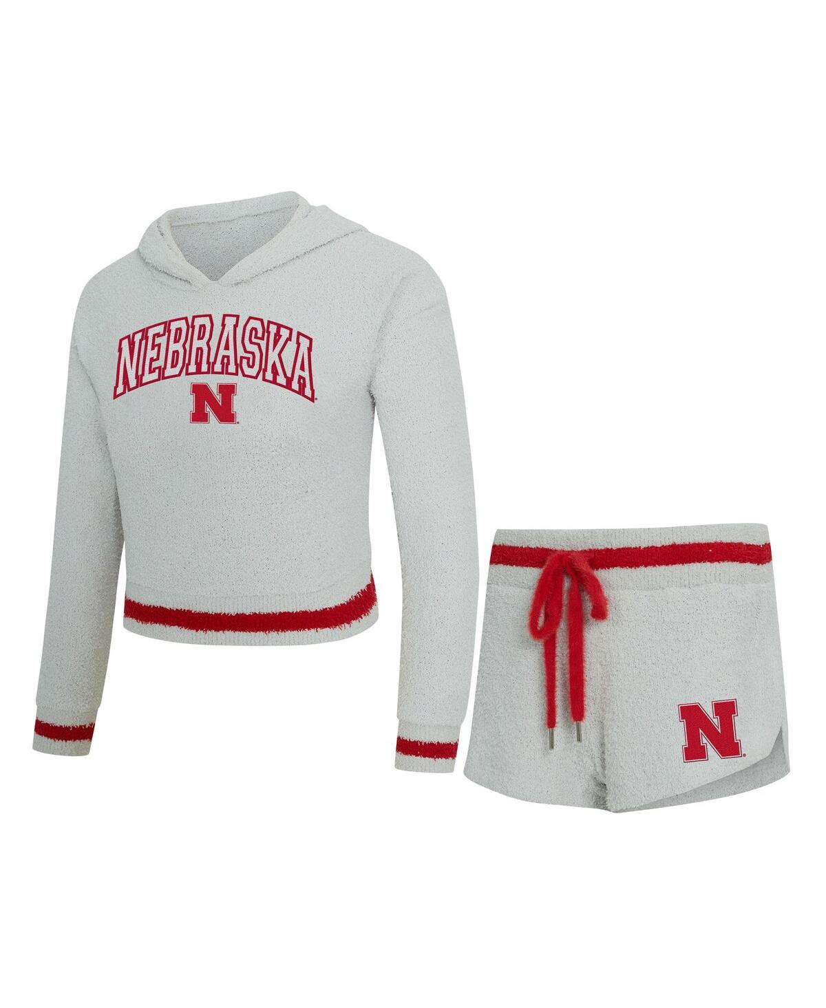 Click here for Concepts Sport Womens 2-Piece Gray/Scarlet Nebrask... prices