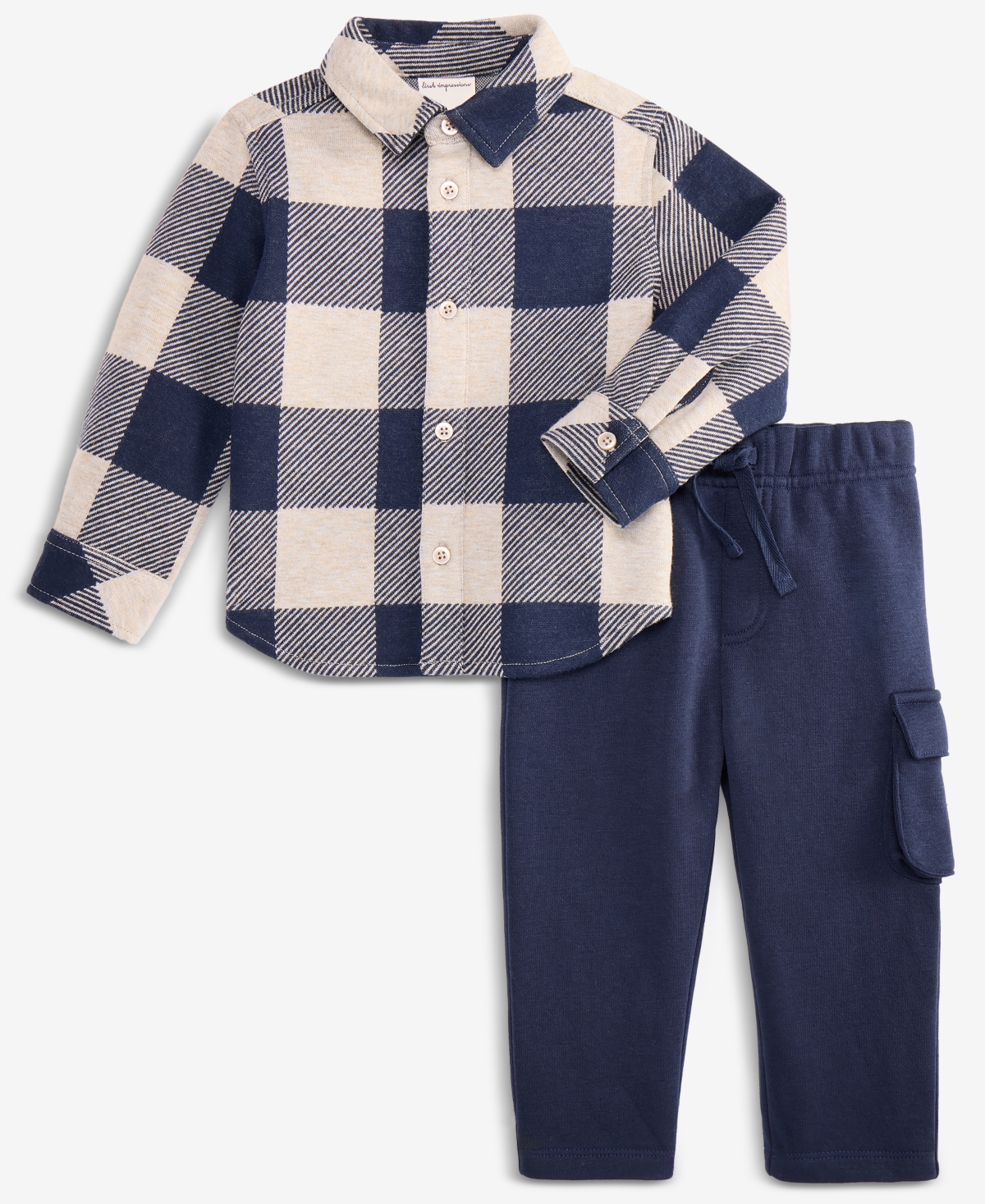 Click here for First Impressions Baby Boys 2-Pc. Buffalo Plaid Sh... prices