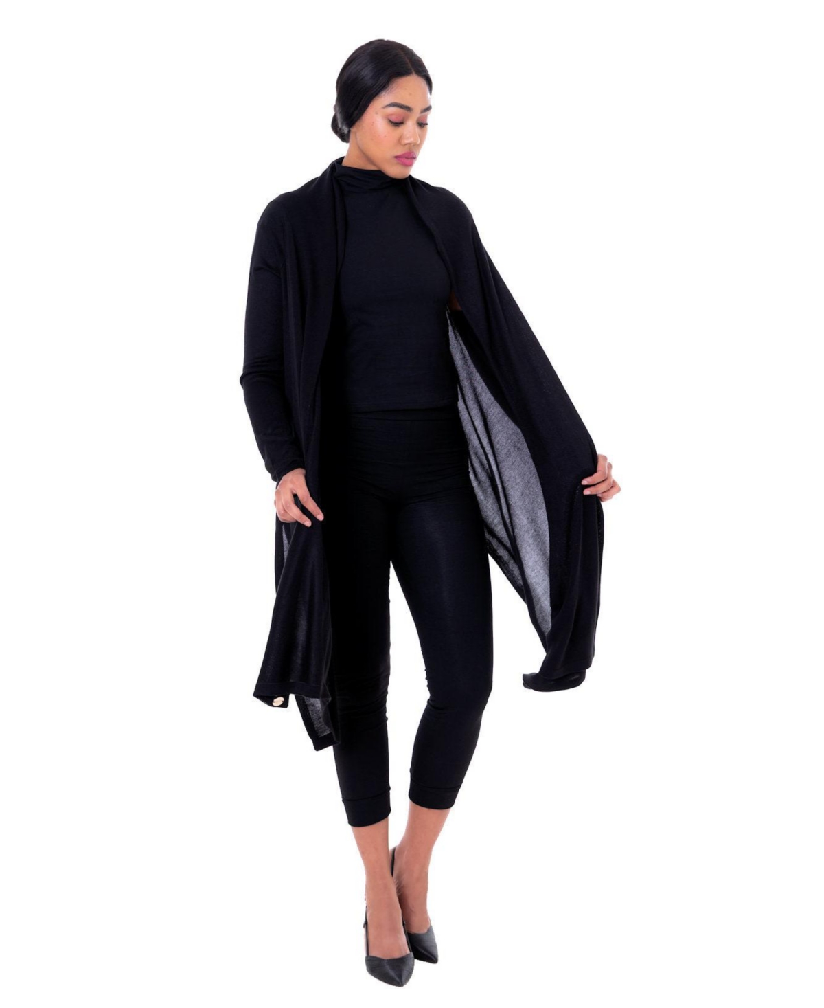 Click here for Dai Moda Womens Dm Cat Wrap Shawl - Black prices