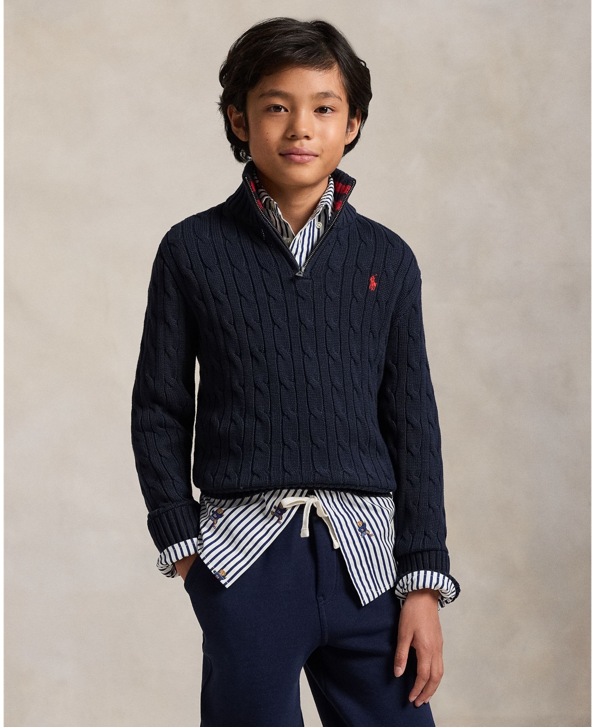Click here for Polo Ralph Lauren Big Boys Cable-Knit Cotton Quart... prices