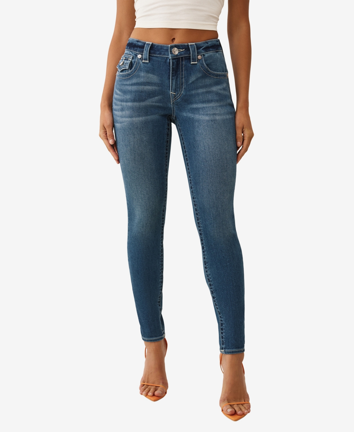 Click here for True Religion Womens Jennie Money Embossed Skinny... prices