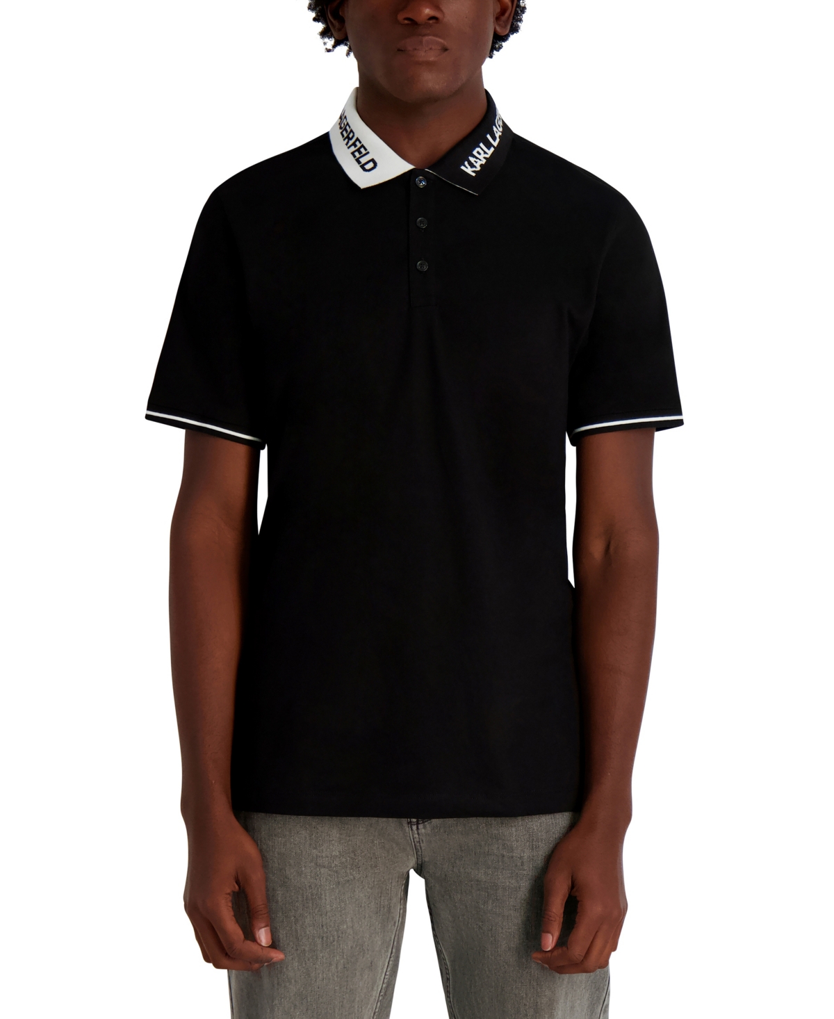 Click here for Karl Lagerfeld Paris Mens Collared Polo T-Shirt -... prices