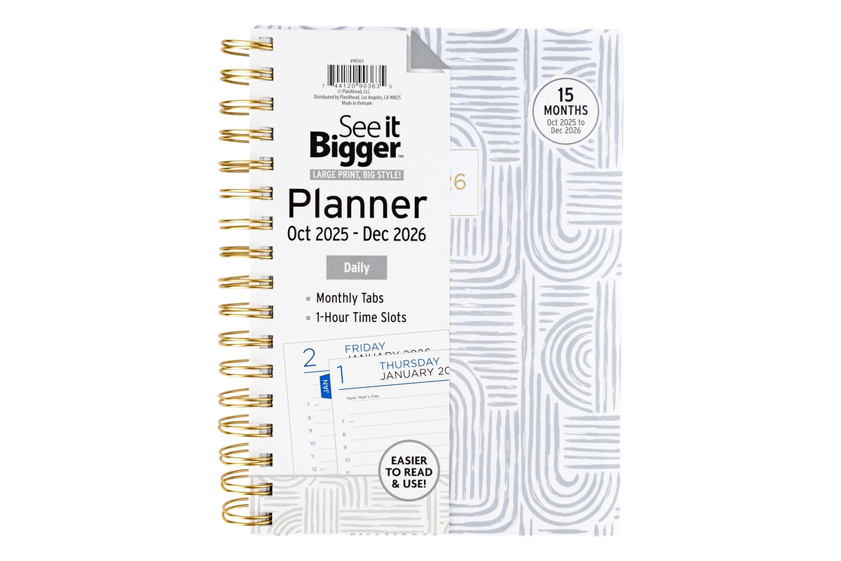 Click here for See it Bigger Daily Planner - White  gray fashion prices