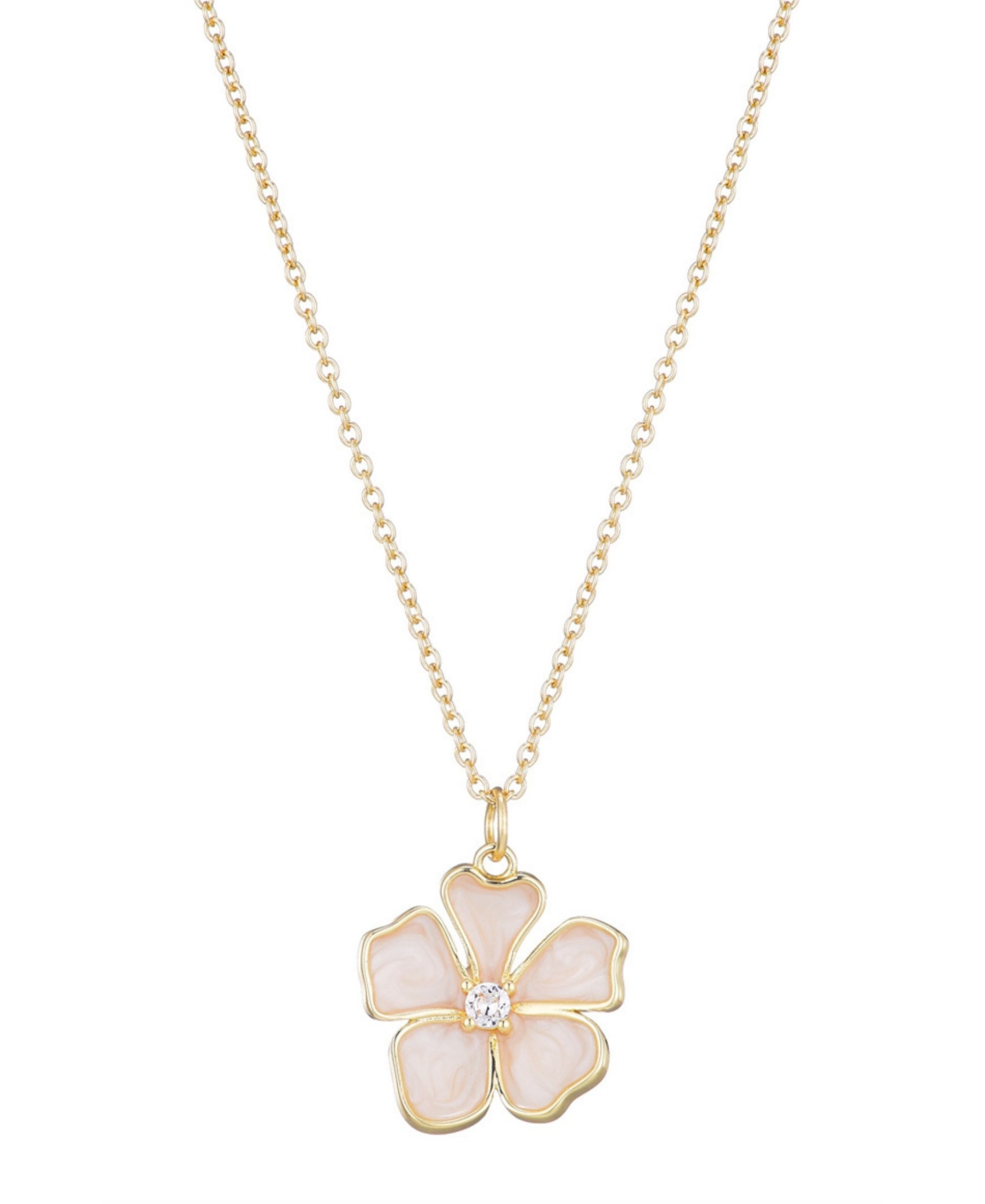 Click here for Adornia Gold Mother of Pearl Flower Necklace - Gol... prices