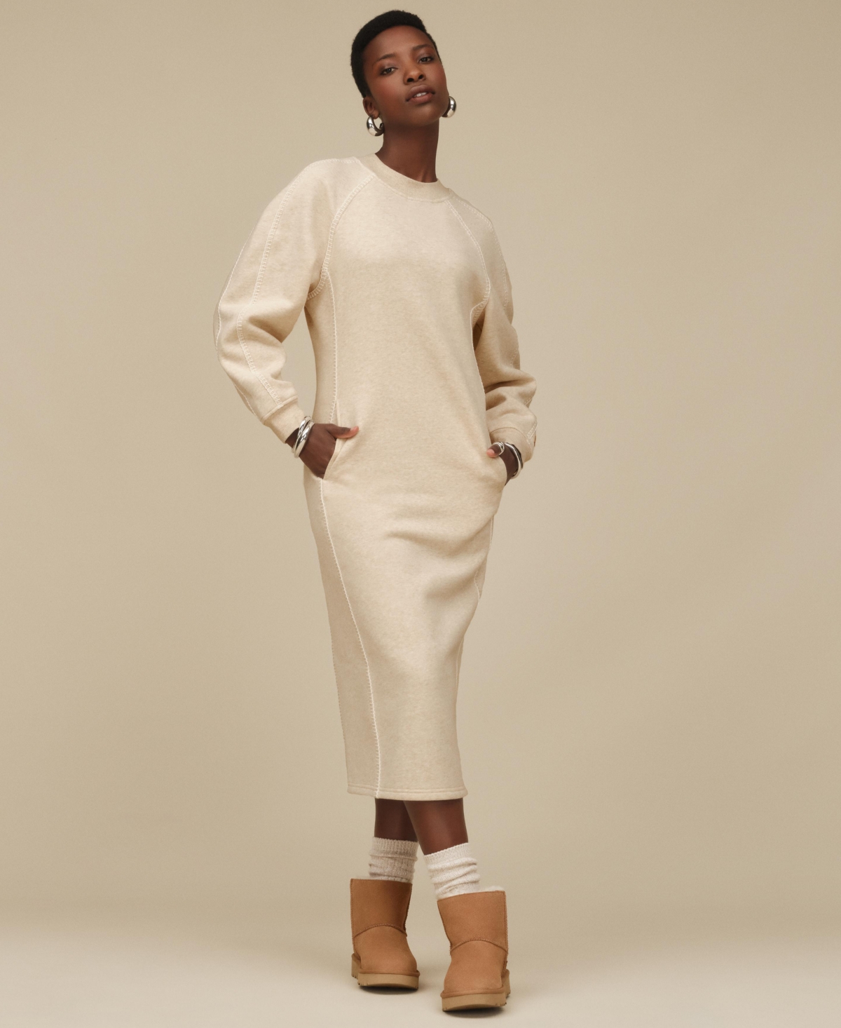 Click here for Ugg Womens Classic Long Sleeve Crew Neck Dress - S... prices