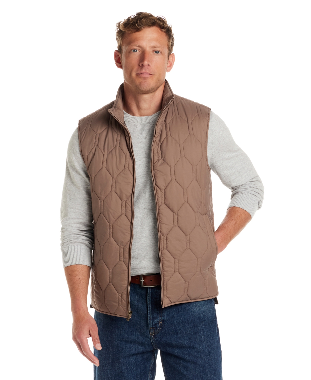 Click here for Weatherproof Vintage Mens Hexagon Quilted Vest - M... prices