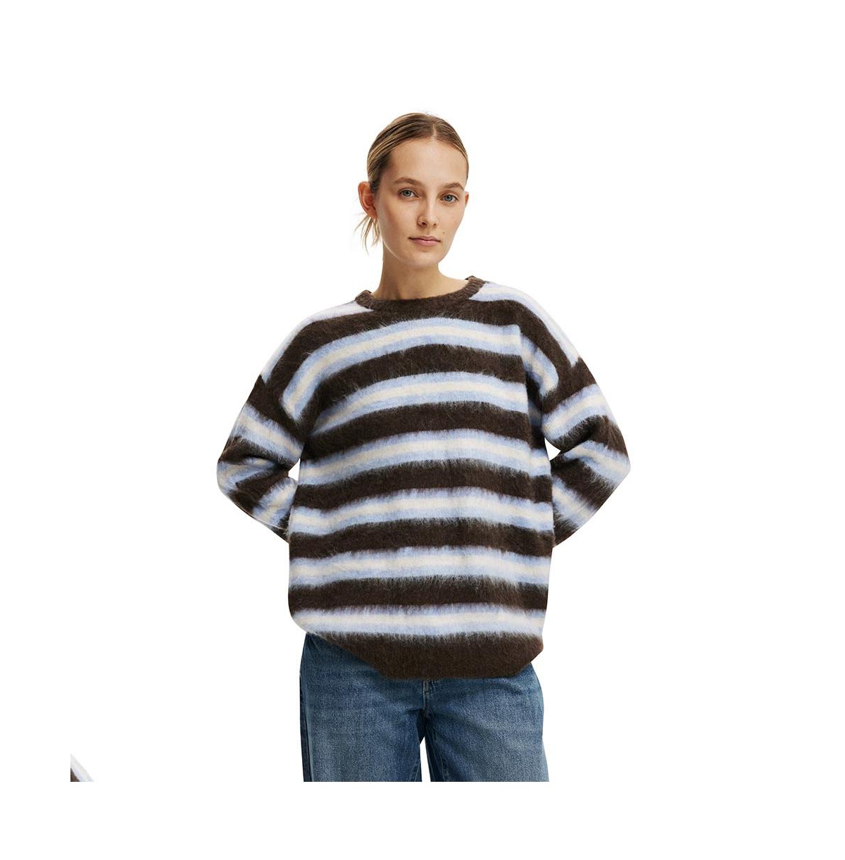 Click here for Cotton On Womens Luxe Crew Sweater - Blue dark oak... prices