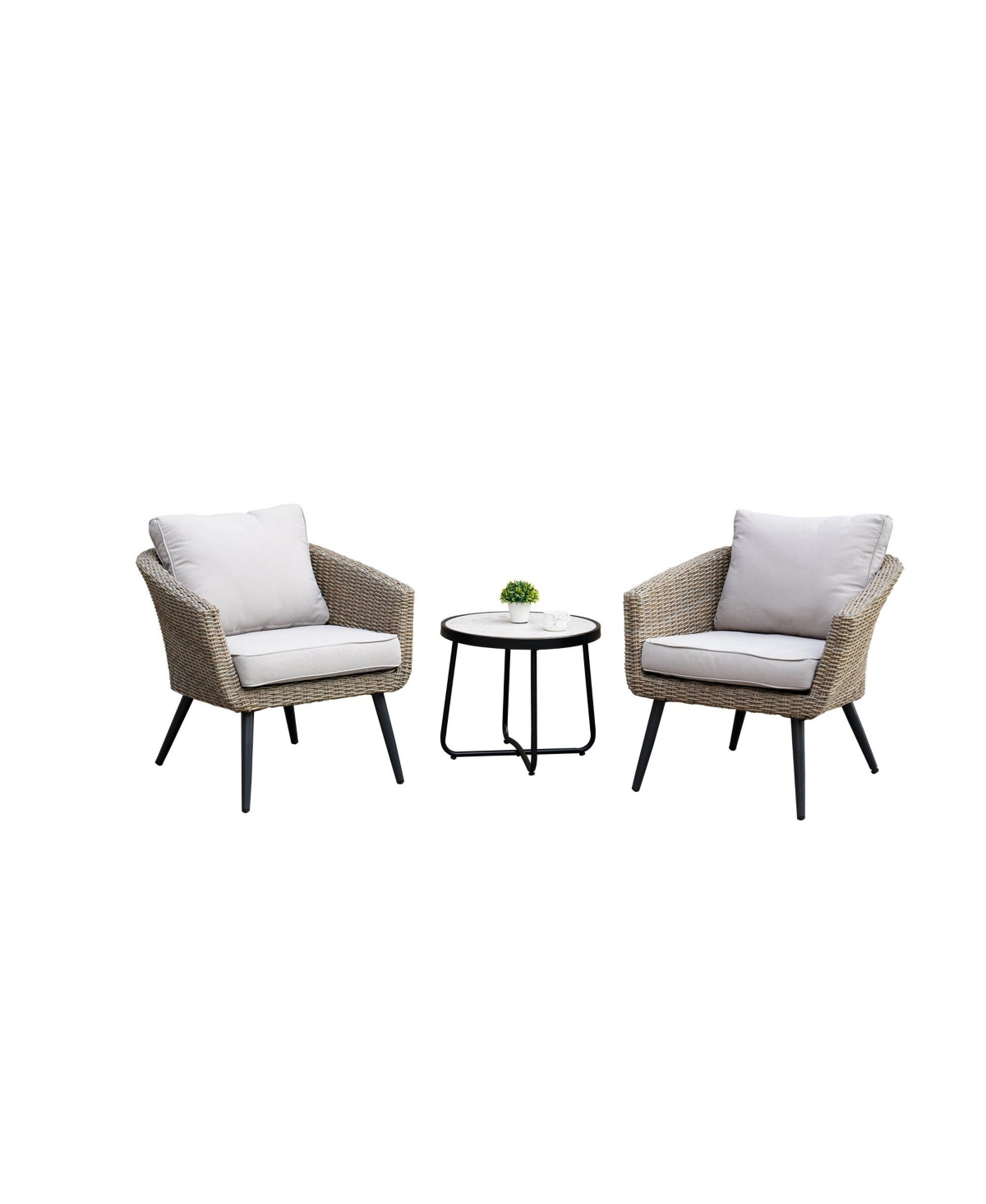 Click here for Boyel Living All-Aluminum Wicker Chair Chat Set -... prices