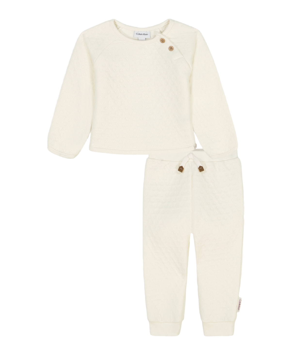 Click here for Calvin Klein Baby Girls 2-Piece Quilted Crewneck T... prices