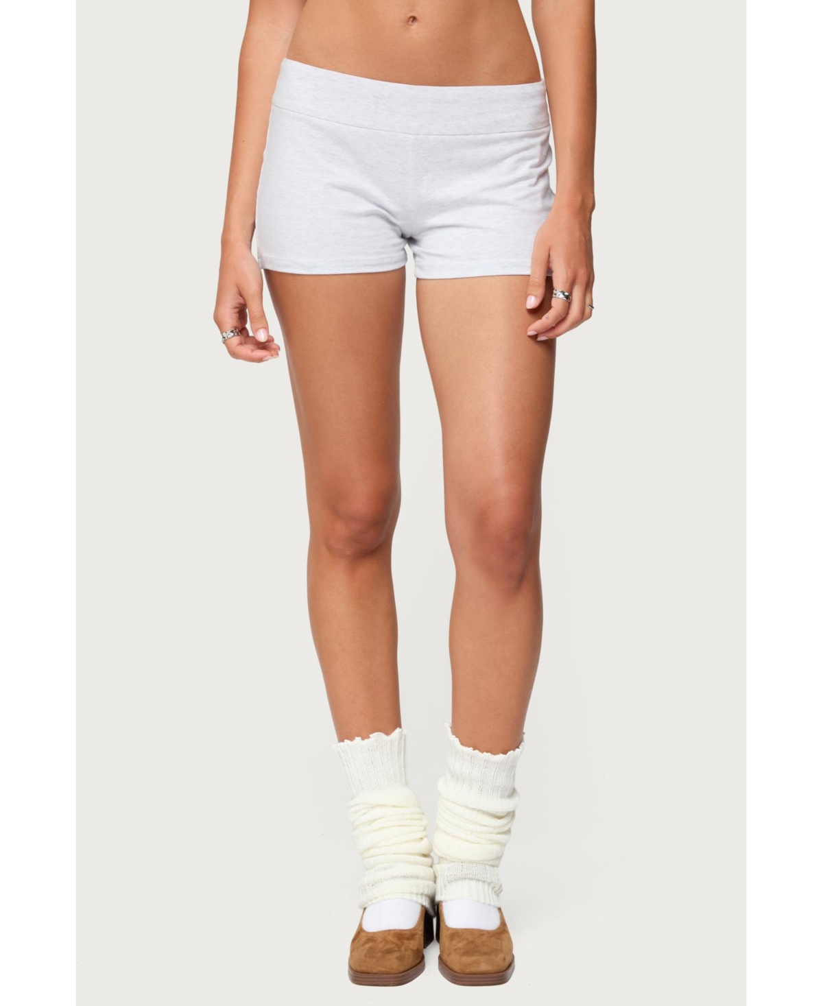 Click here for Edikted Womens Kadena Biker Shorts - Gray-melange prices