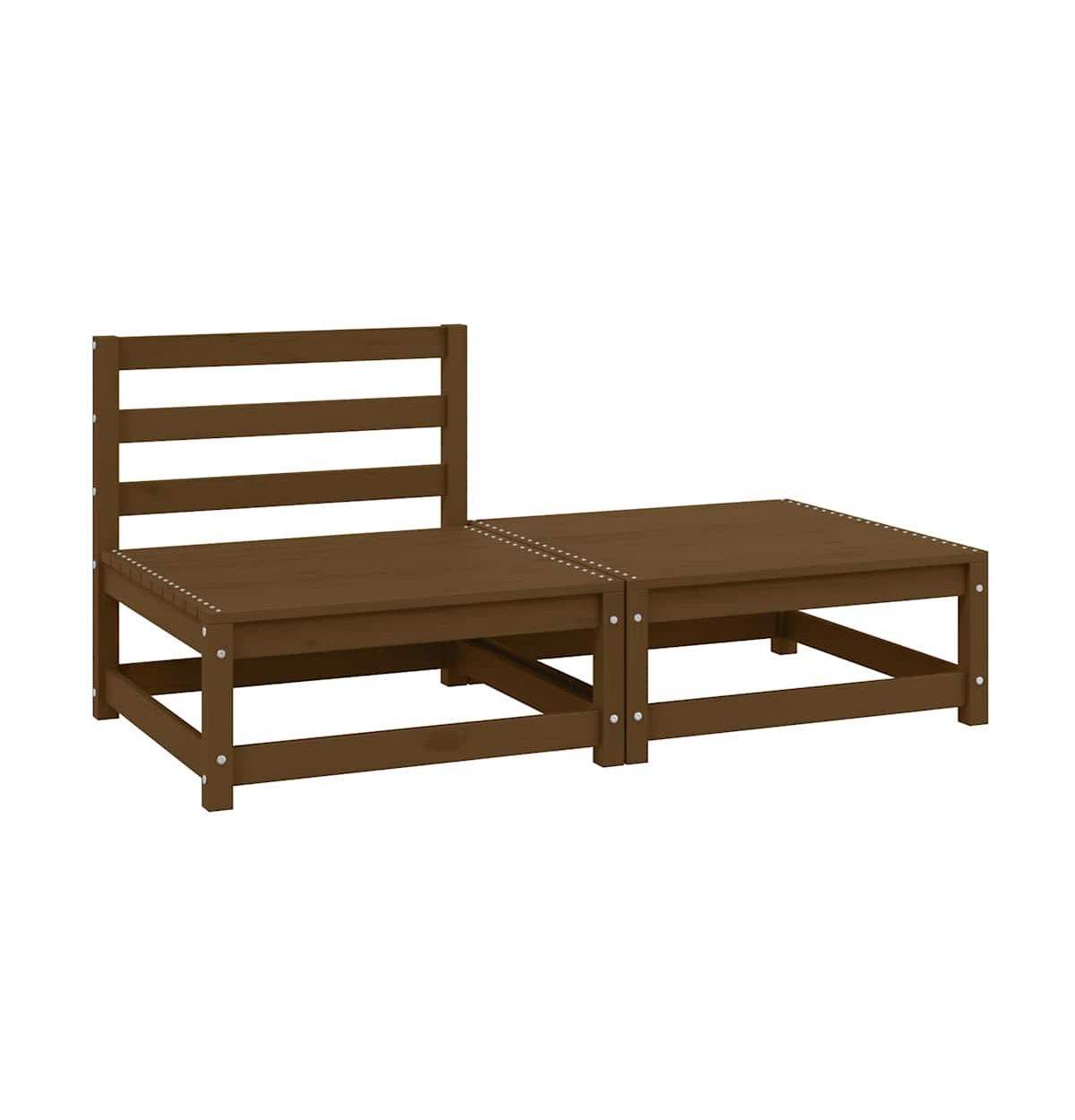 Click here for 2 Piece Patio Lounge Set Honey Brown Solid Pinewoo... prices