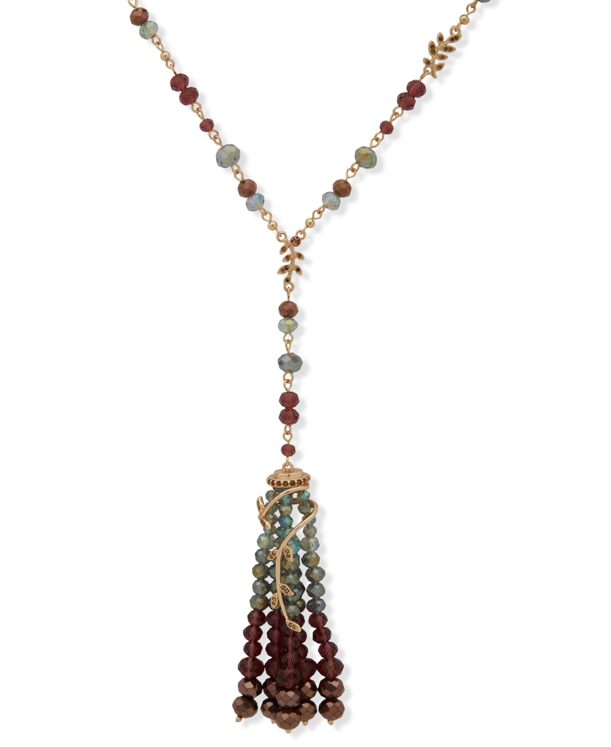 Click here for lonna & lilly Glass Stone Beaded Tassel Y-Necklace... prices