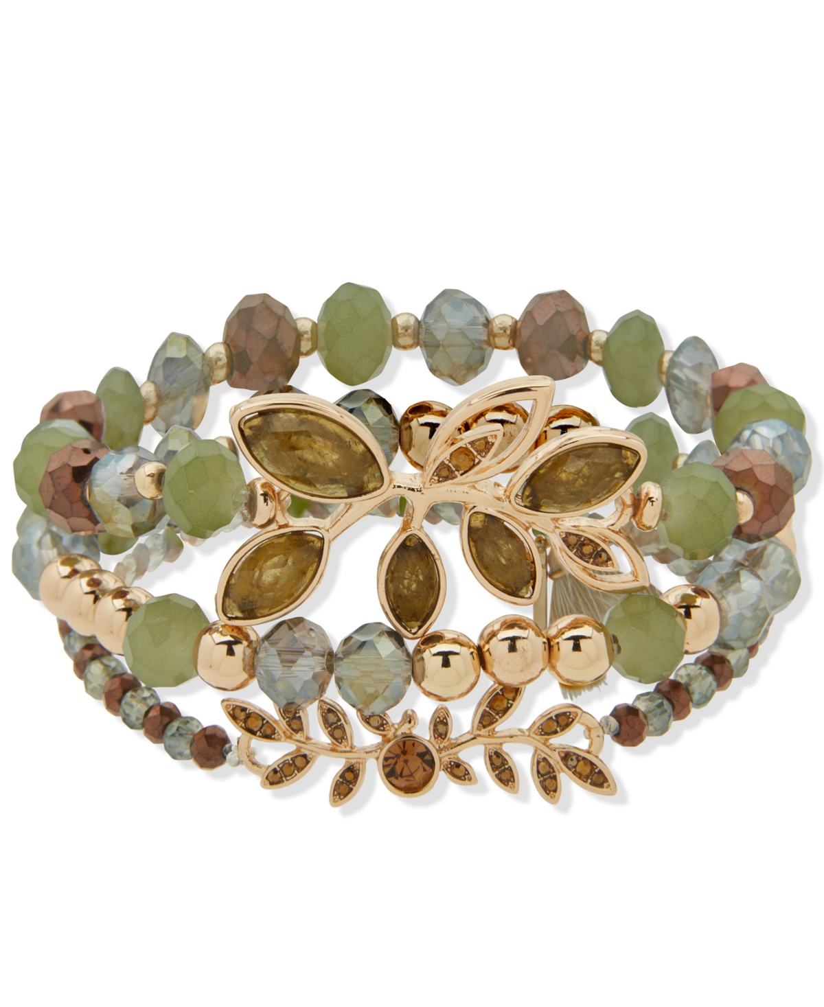 Click here for lonna & lilly 3-Piece Multi-Stone Stretch Bracelet... prices