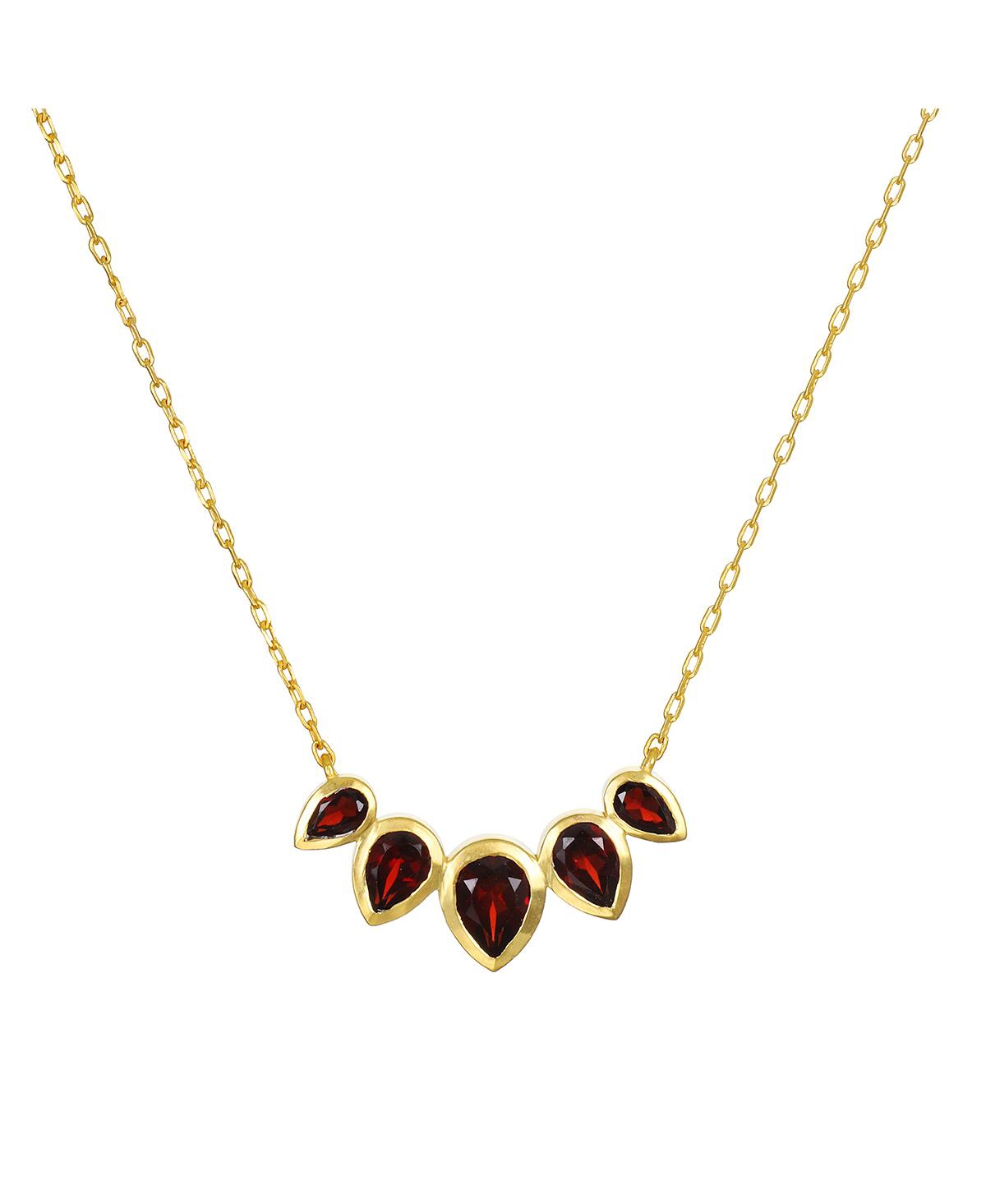 Click here for Satya Jewelry Ignite Strength Garnet Petal Necklac... prices