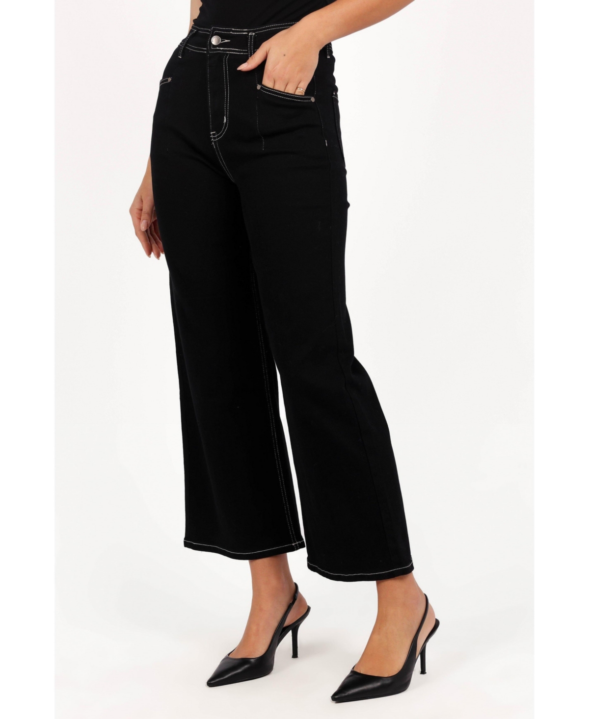 Click here for Petal and Pup Womens Parson Wide Leg Pant - Black prices