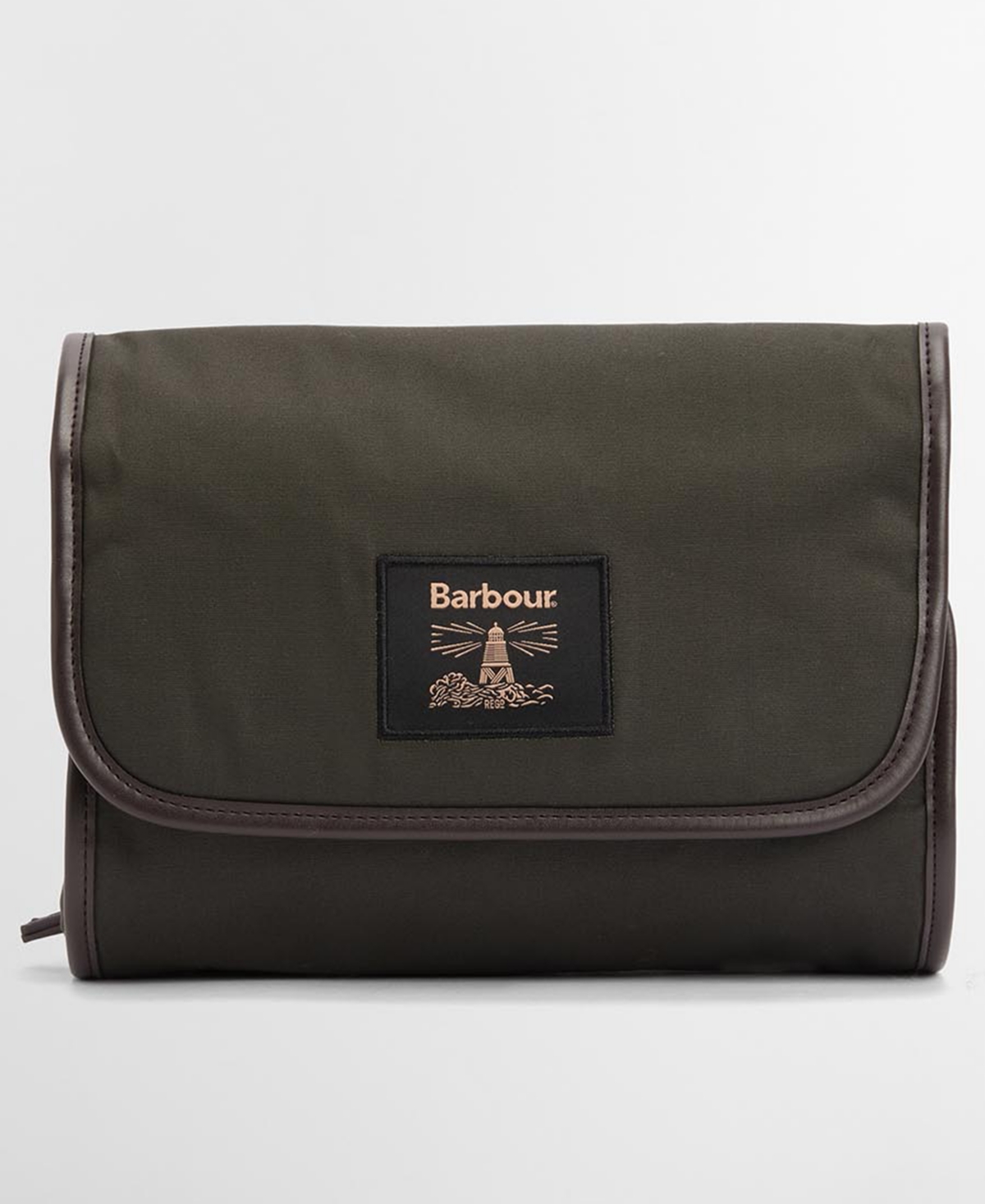 Click here for Barbour Mens Wax Hanging Washbag - Olive/Beacon prices