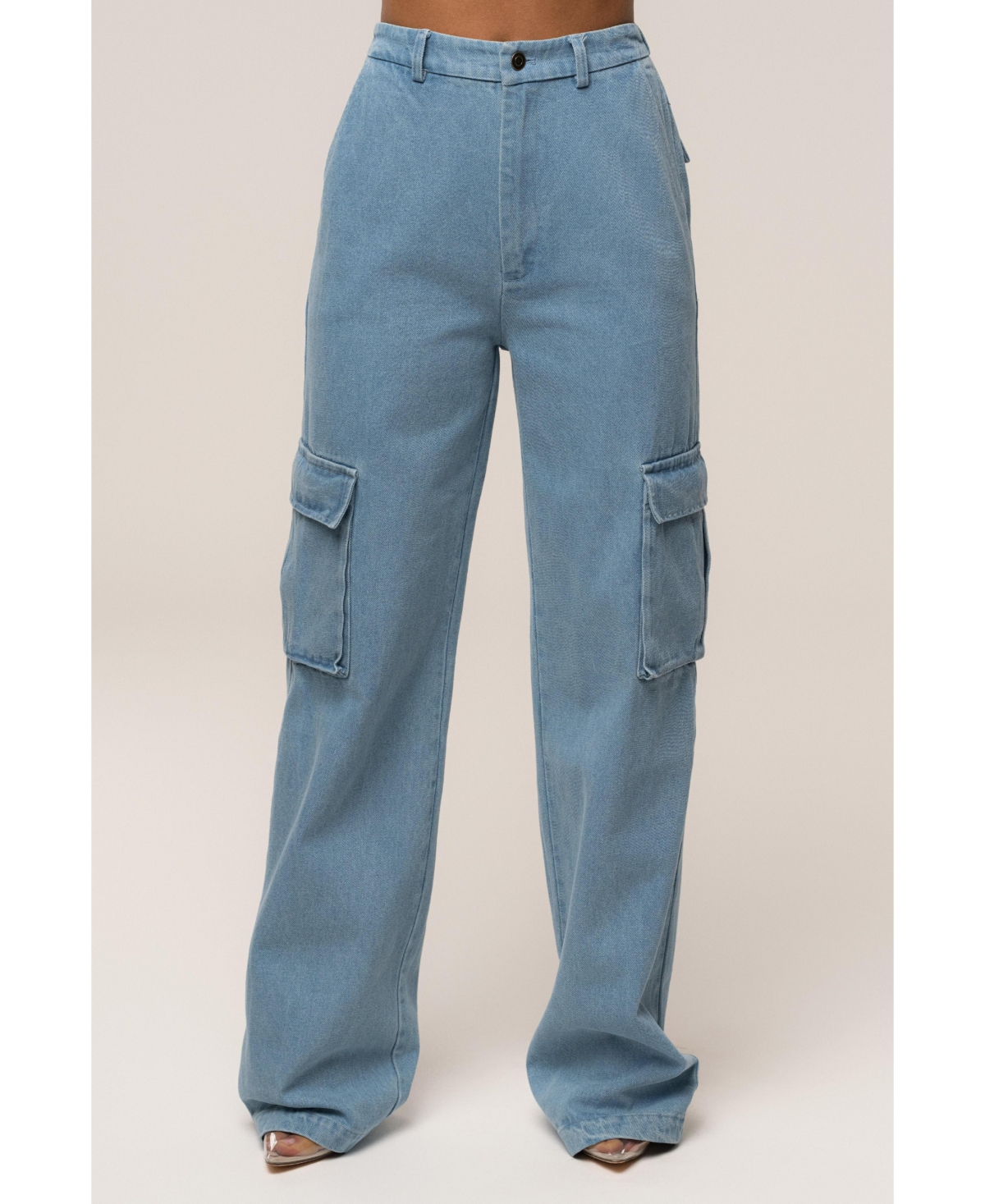 Click here for Jluxlabel Womens Utility Cargo Pants - Denim prices