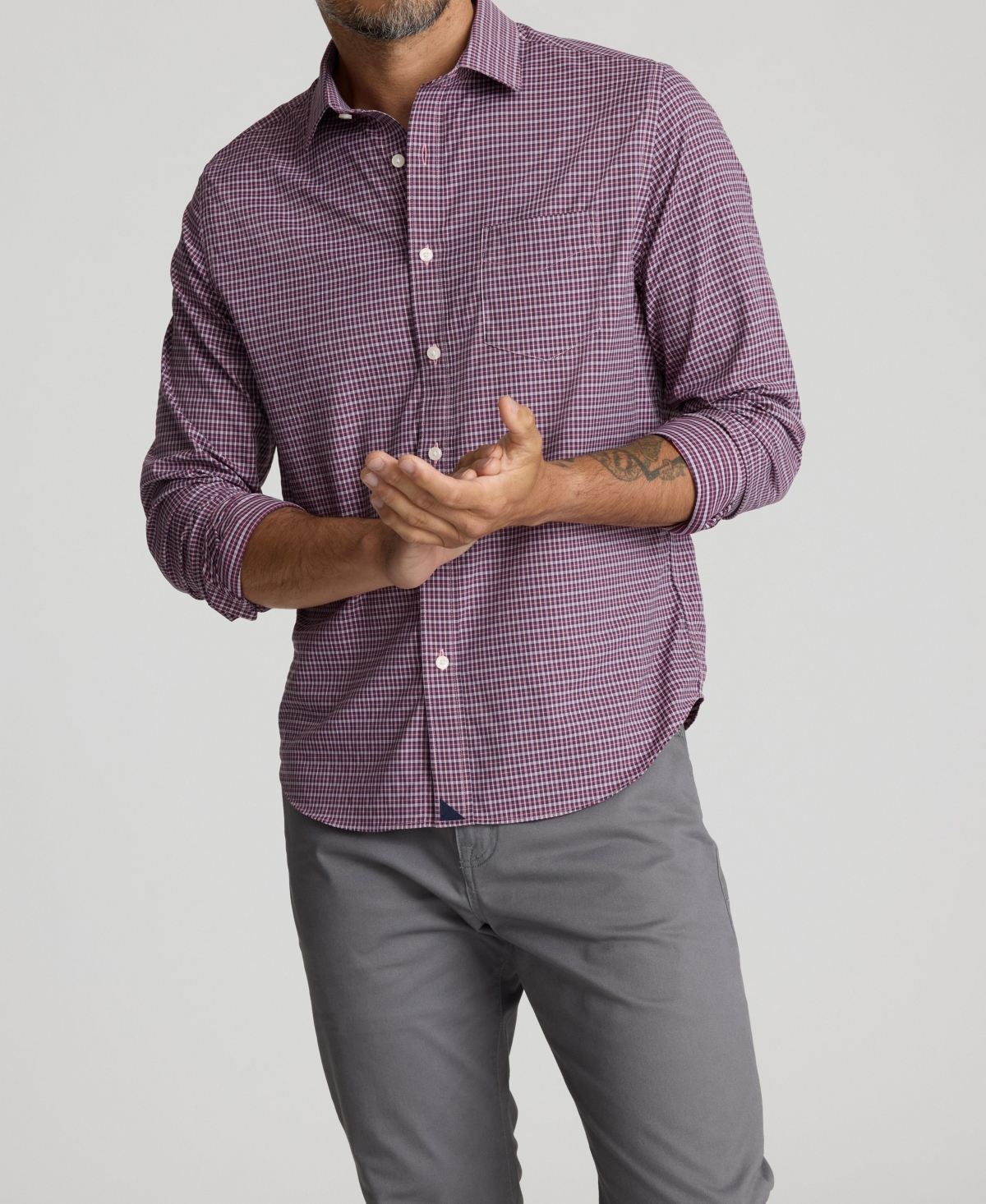 Click here for UNTUCKit Mens Slim Fit Wrinkle-Free Delune Button... prices