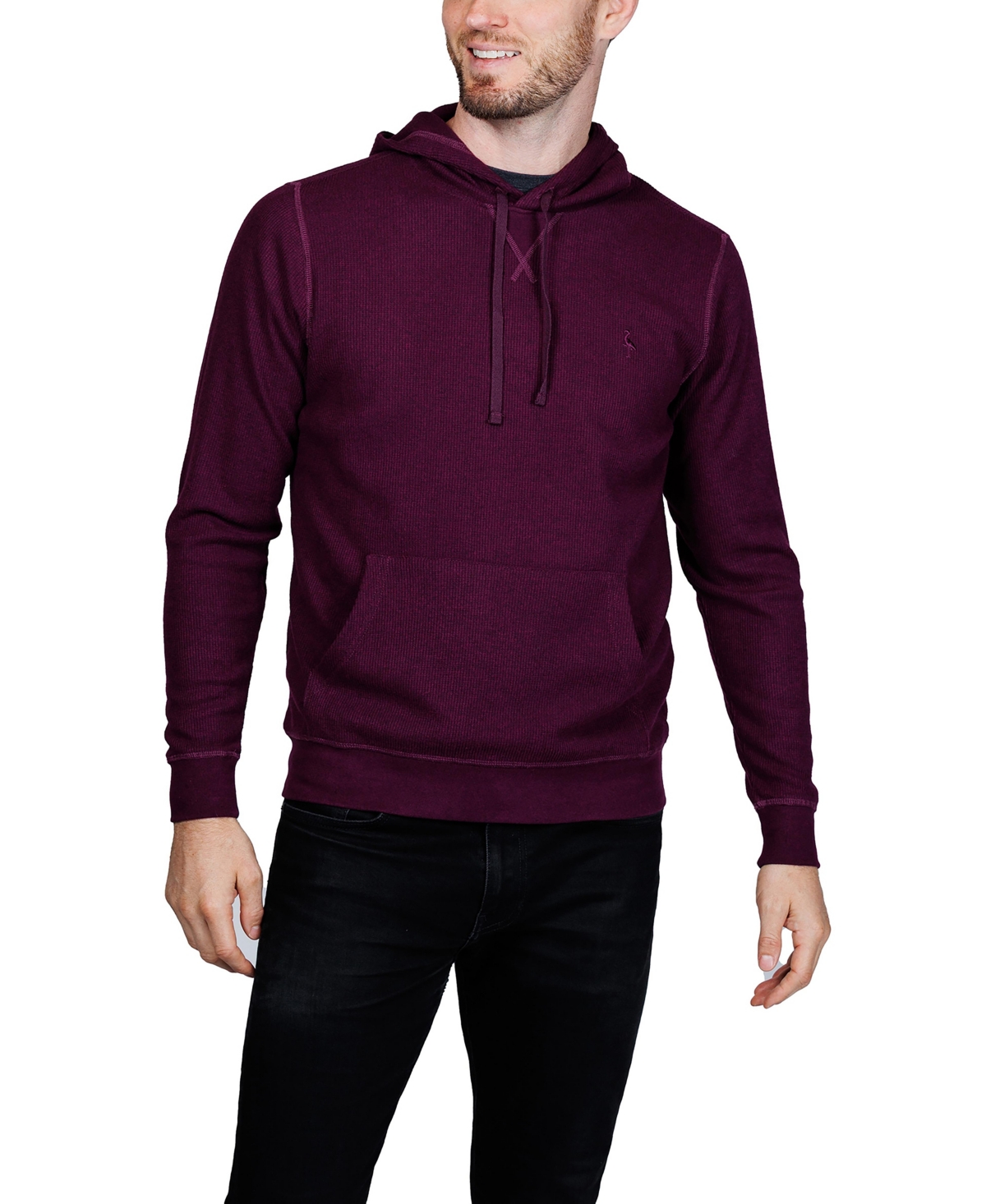 Click here for Tailorbyrd Mens Cozy Knit Hoodie - Berry heather prices