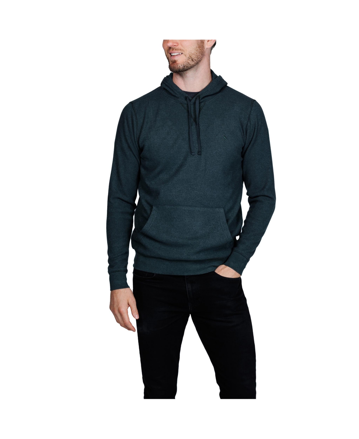 Click here for Tailorbyrd Mens Cozy Knit Hoodie - Hunter green he... prices