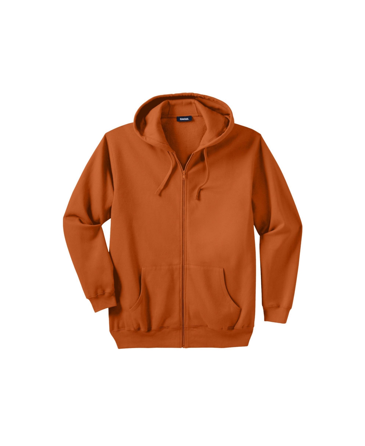Click here for KingSize Big & Tall Fleece Zip-Front Hoodie - Burn... prices