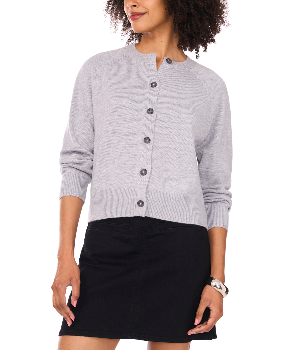 Click here for Vince Camuto Womens Raglan Crewneck Cardigan - Lig... prices