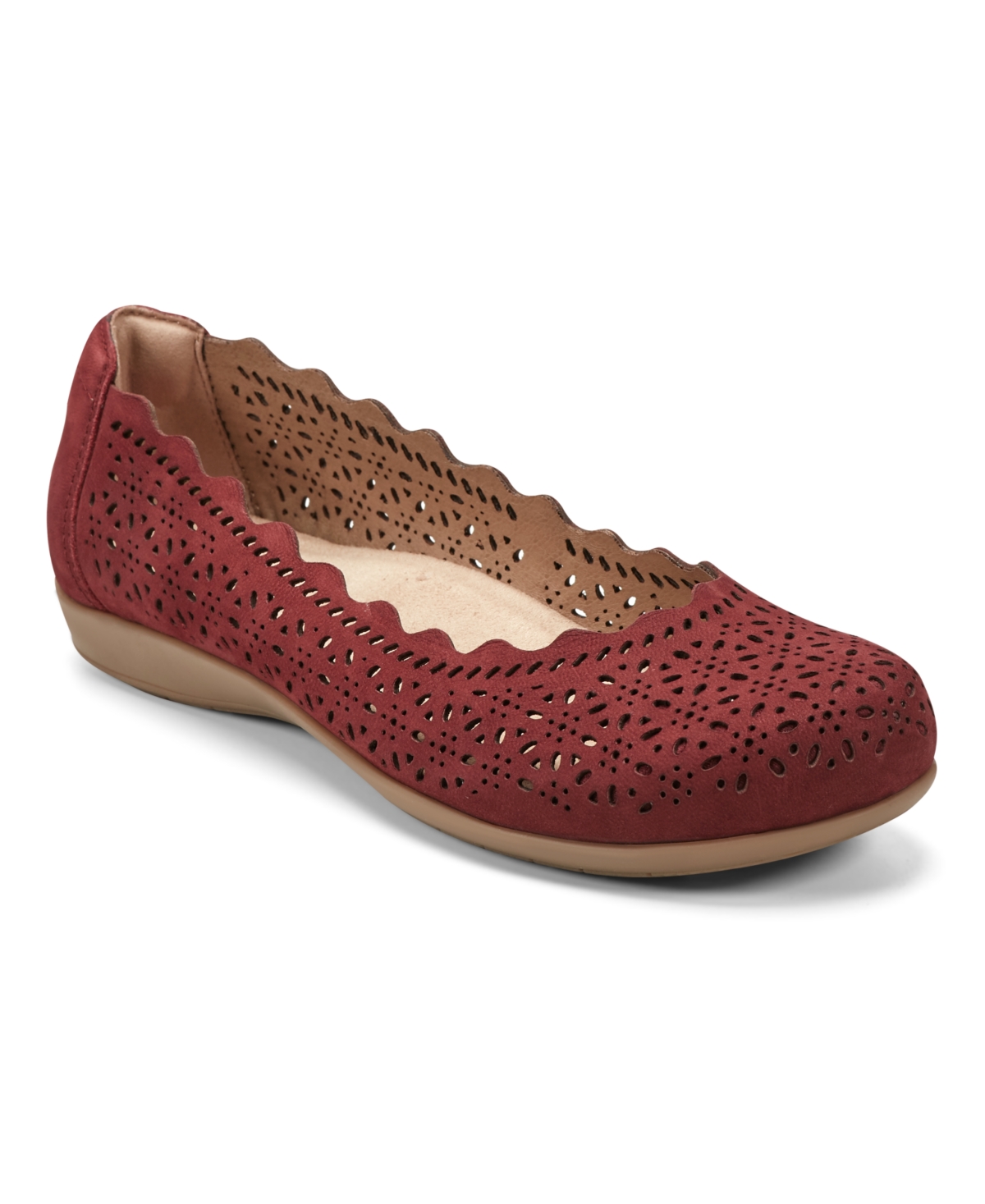 Click here for Earth Womens Bria Casual Flat - Dark Red Leather prices