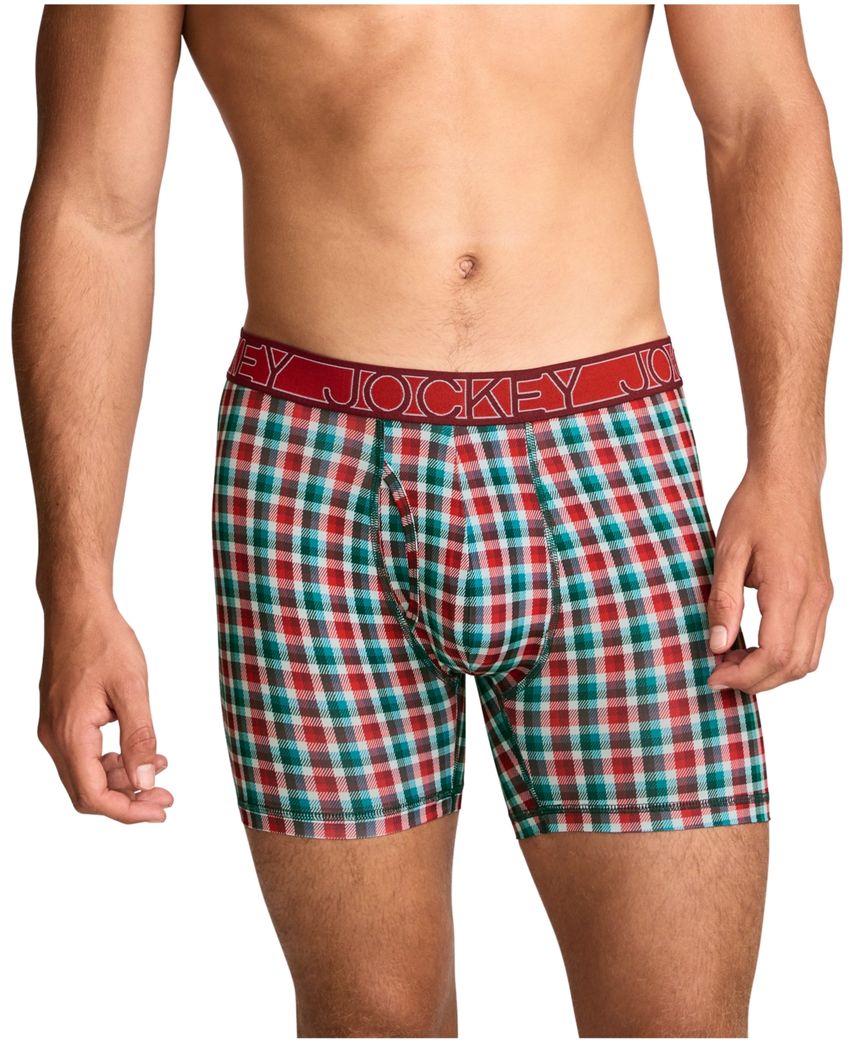 Click here for Mens Jockey Plaid Boxer Briefs - Red/Green prices