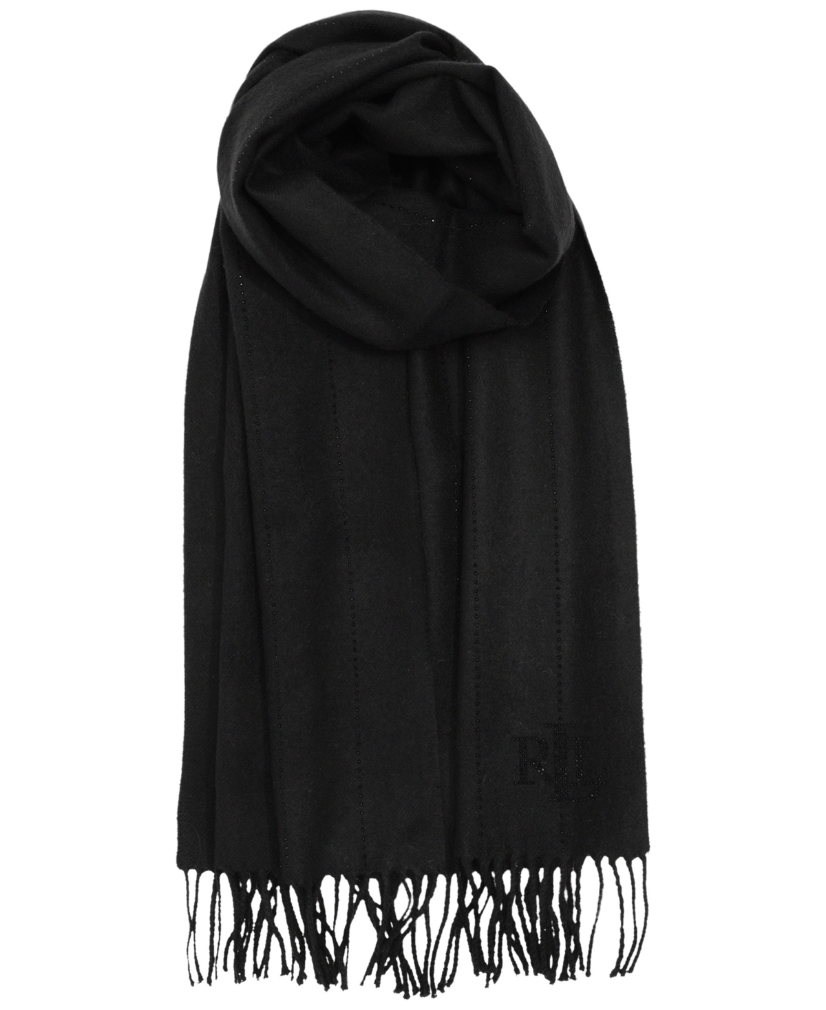 Click here for Lauren Ralph Lauren Shine Pinstripe Scarf - Black prices