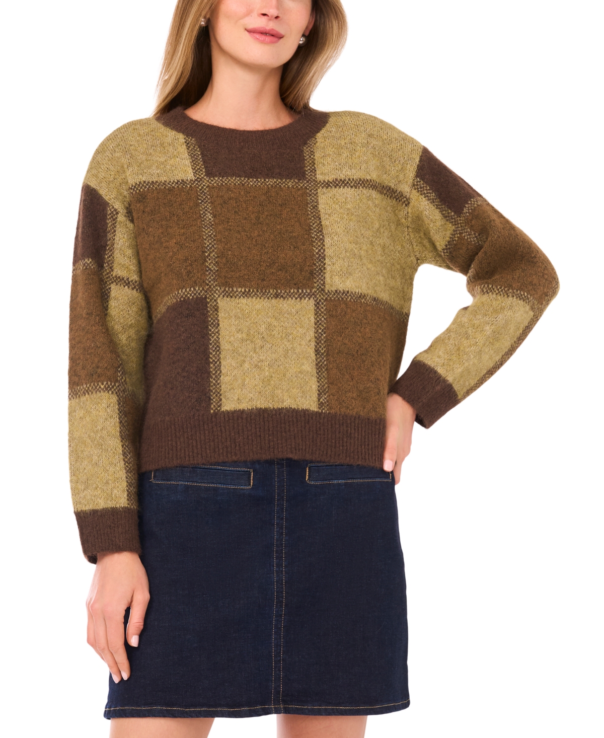 Click here for Vince Camuto Womens Color Blocked Long Sleeve Top... prices