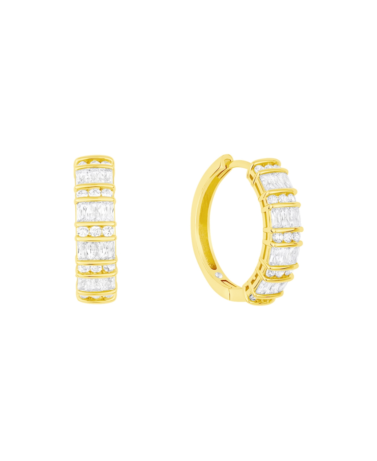 Click here for And Now This Cubic Zirconia Hinge Hoop Earrings -... prices