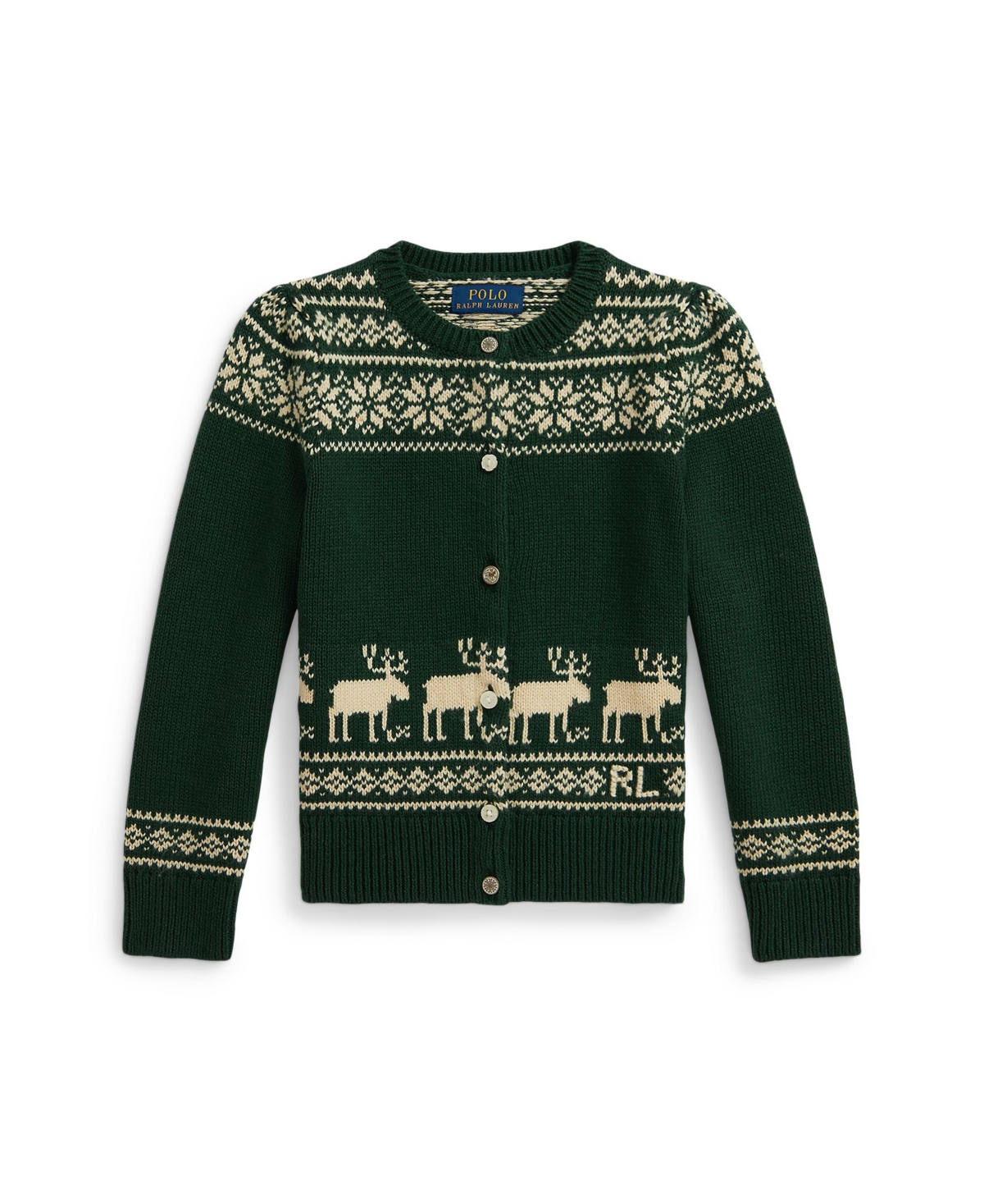 Click here for Polo Ralph Lauren Girls 2T-6X Reindeer Long Sleeve... prices