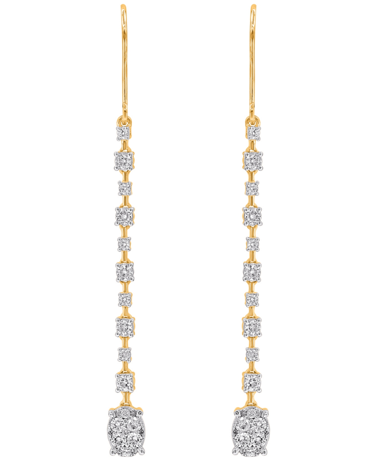 Click here for Macys Diamond Long Drop Earrings (1 ct. t.w.) in 1... prices