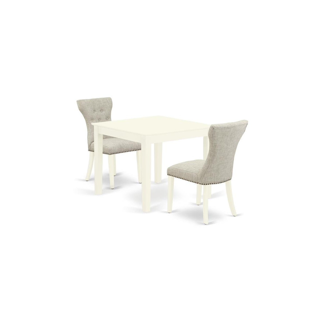 Click here for East West Furniture Dining Room Set Linen White -... prices