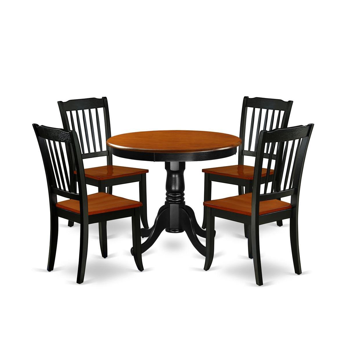 Click here for East West Furniture Dining Room Set Black & Cherry... prices