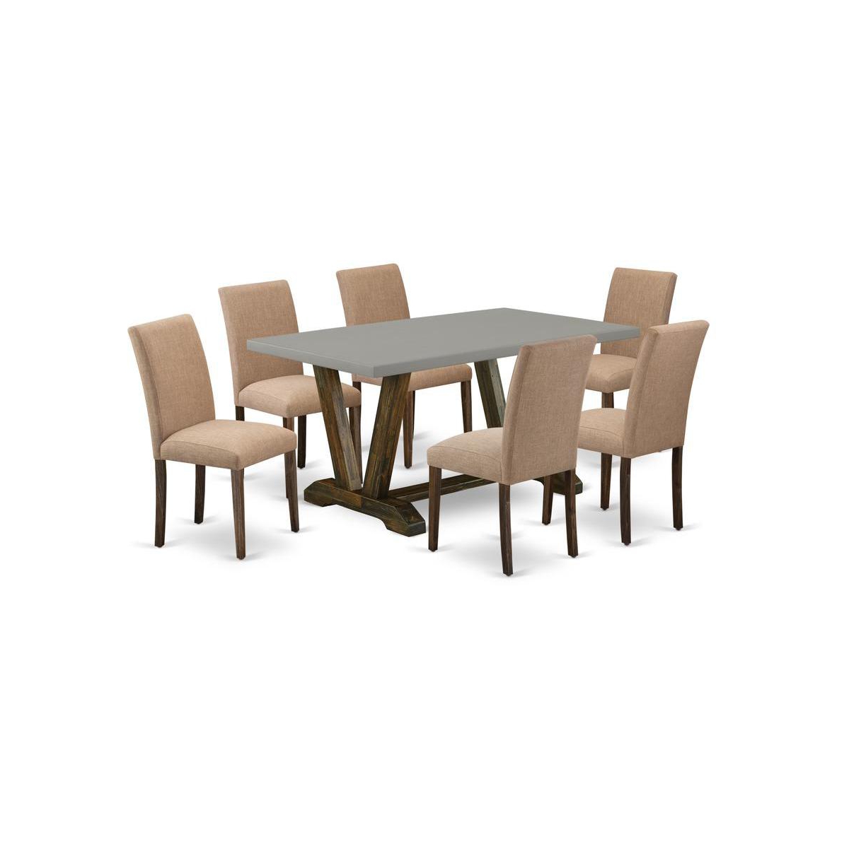 Click here for East West Furniture 7-Pc Dining Set Includes 6 Mod... prices