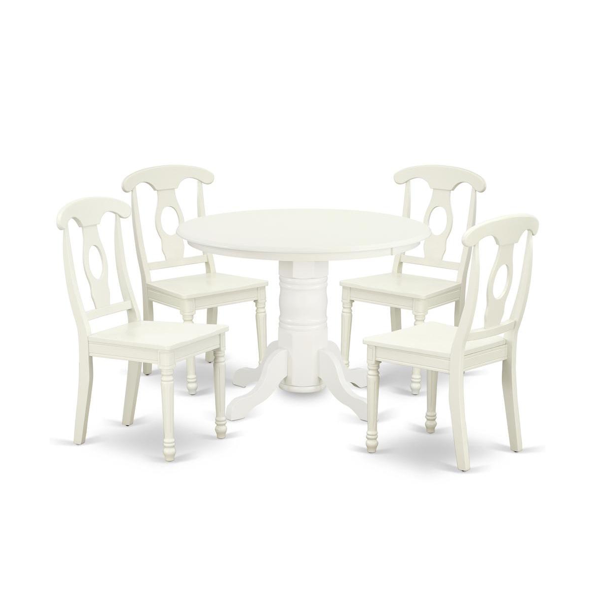 Click here for East West Furniture Dining Room Set Linen White -... prices